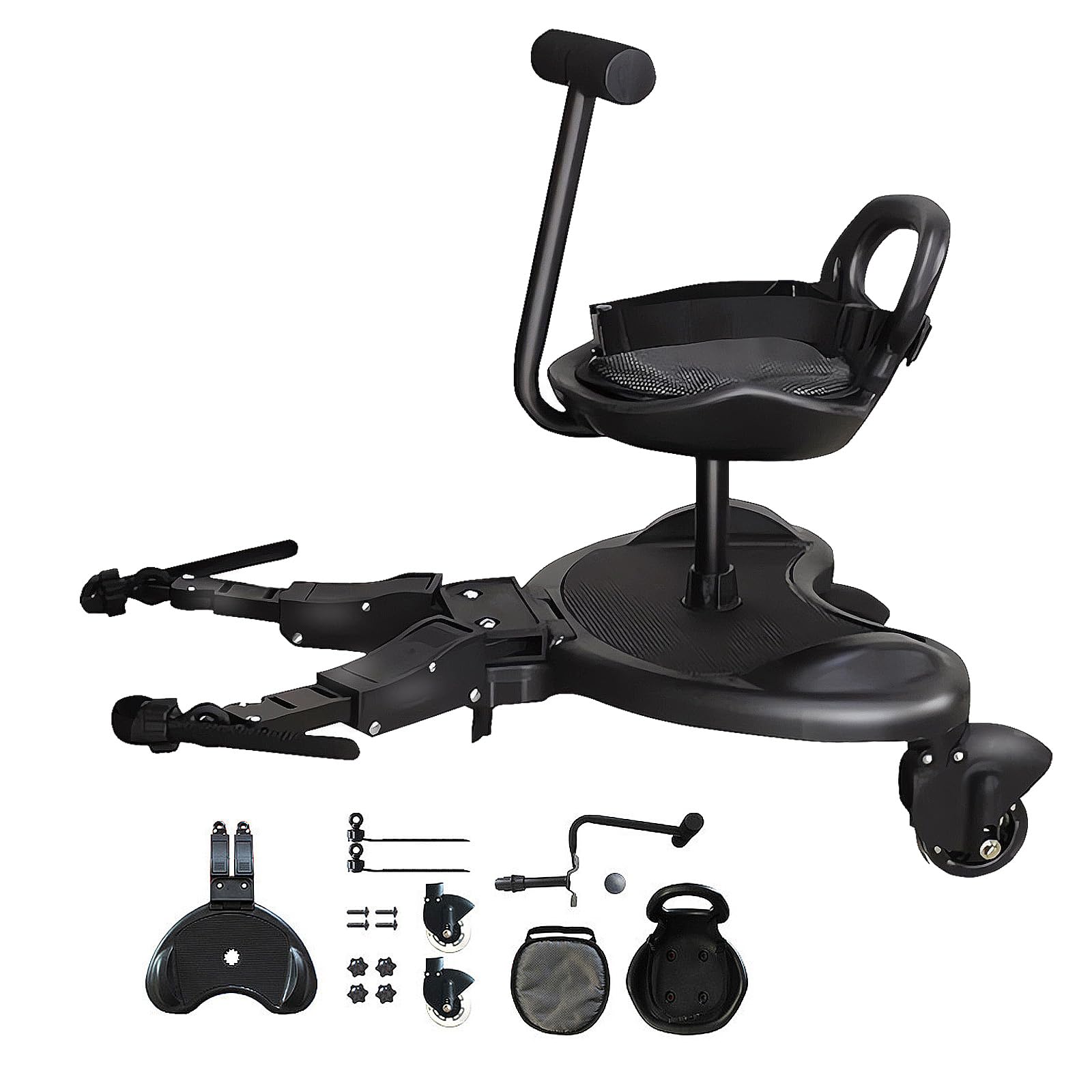 Kingbar Universal 2-in-1 Buggy Board With Seat, Kiddy Stroller Board ...