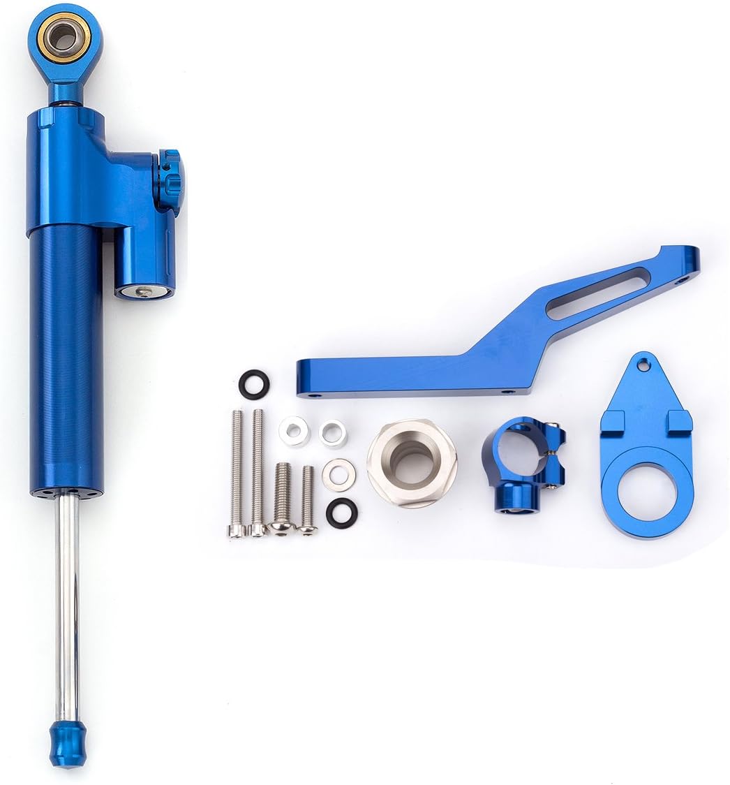 Amazon.com: FXCNC Motorcycle CNC Steering Damper Stabilizer Buffer ...