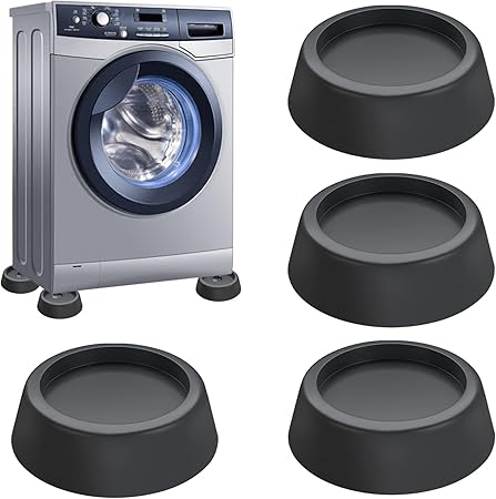 Diompirux Pack of 4 Washing Machine Vibration Dampers, Round Noise ...