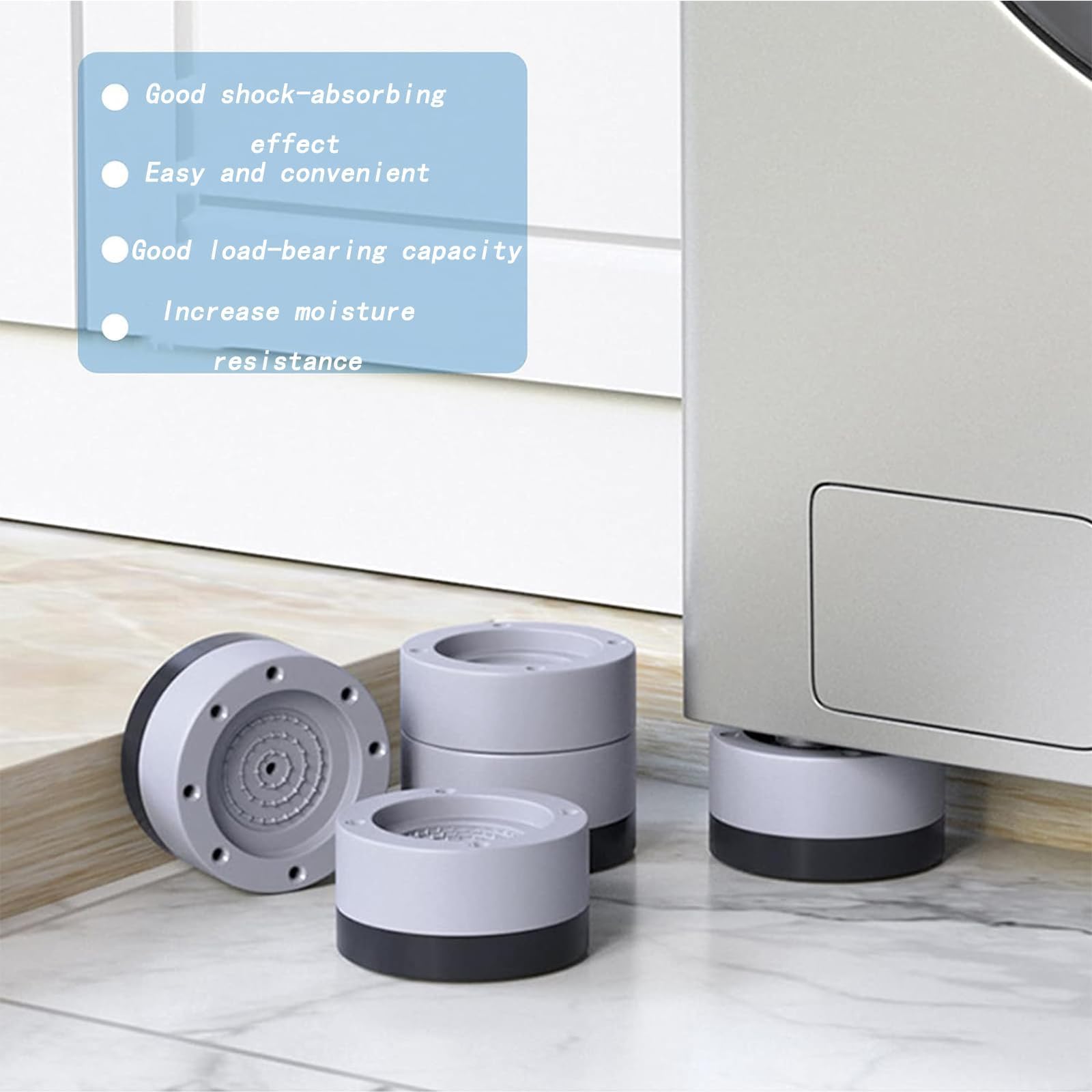 4 PCS Washing Machine Vibration Pads,Washing Machine Anti Vibration ...
