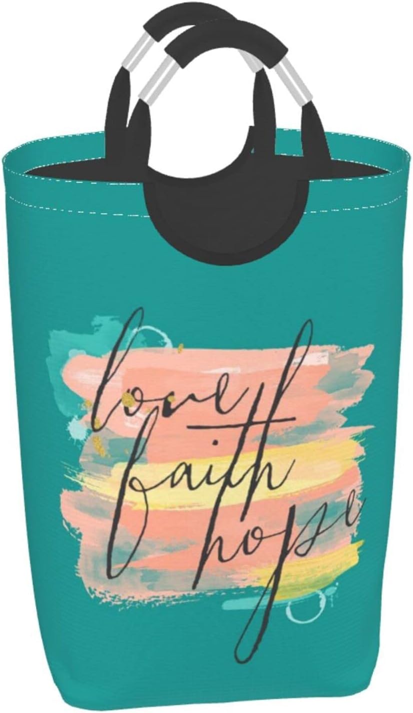 Amazon.com: Laundry Basket - Love Faith Hope Inspirational Quotes ...