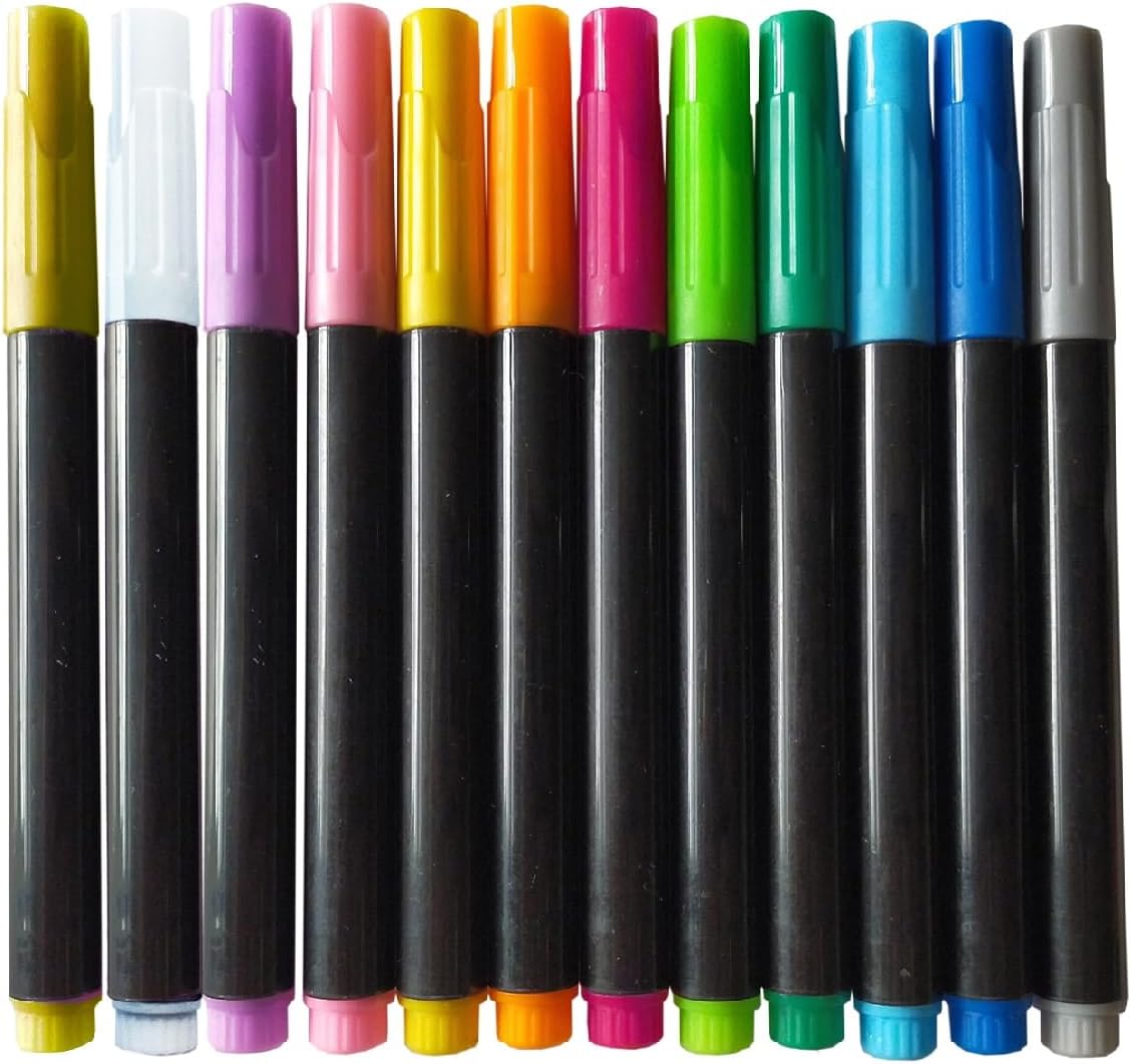 Marqueur craie liquide, 12 Marqueur Craie Effacable Pour Enfants ...