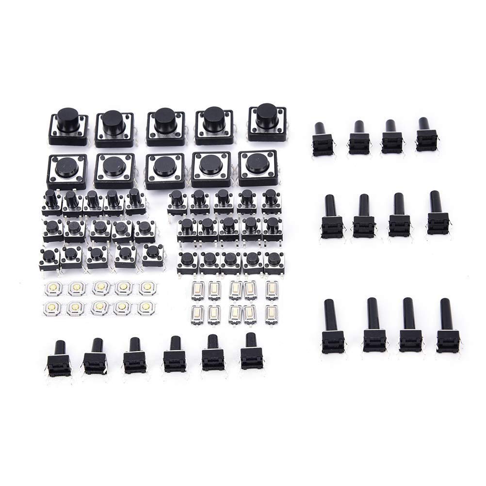 Magic&shell 140pcs 14 Value Tact Switch ON/Off Tactile Push Button ...