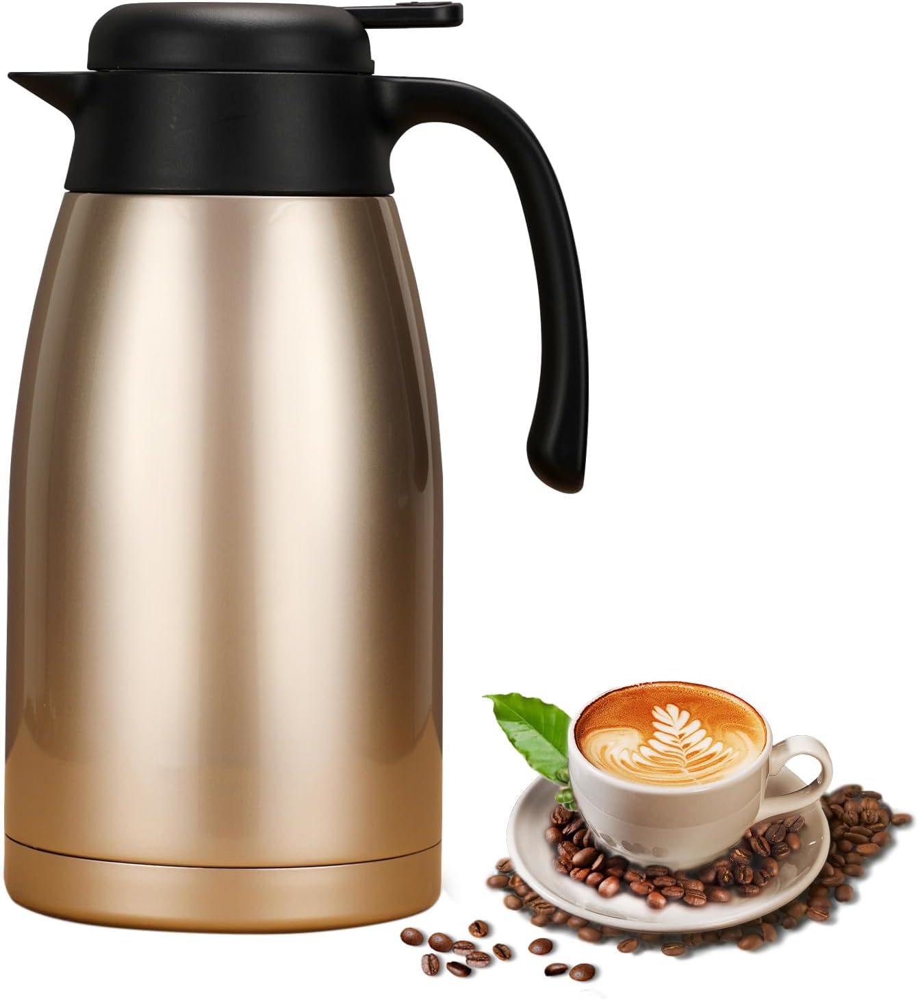 2.2L Thermal Coffee Carafe Jug, Insulated Coffee Jugs, Stainless Steel ...