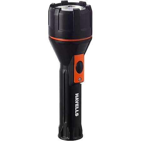 Buy Havells Beam 10 1W Li-ion Rechargeable LED Torch, Plastic Online at ...