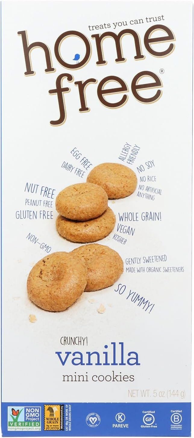 Amazon.com: Mini Vanilla Cookies Gluten Free 5 Ounces (Case of 6 ...