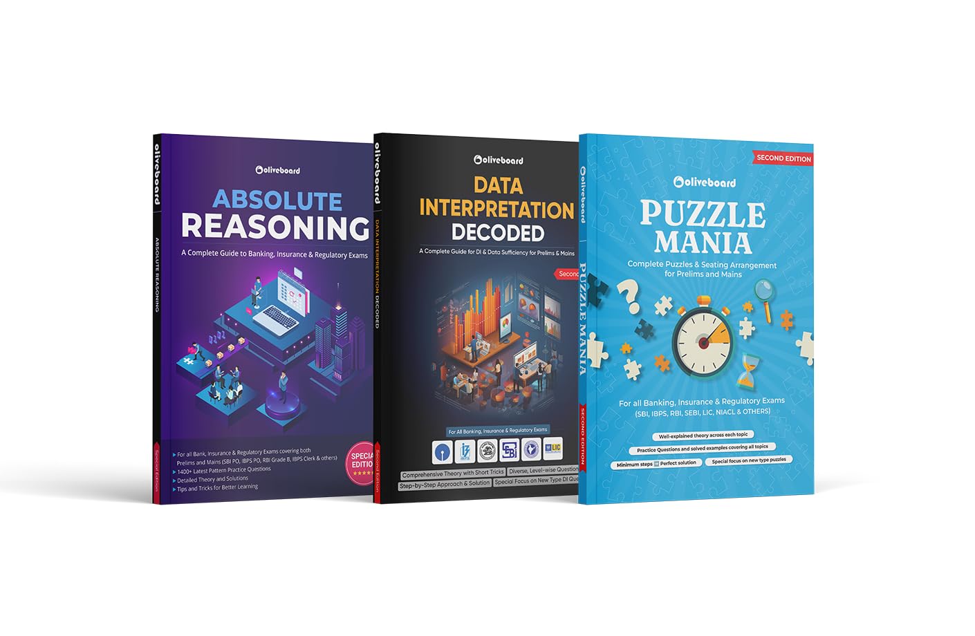 Oliveboard's Best Seller Combo (Set of 3 Books) - For all Bank, Insurance, and Regulatory Exams ...