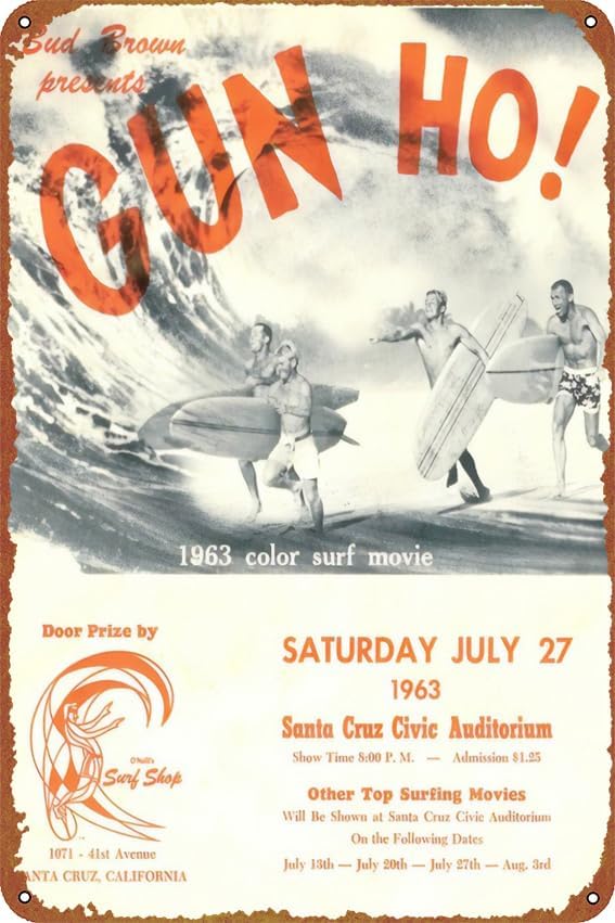 Amazon.com: 1963 GUN HO Surf Movie Poster Game Poster - Perfect Wall ...