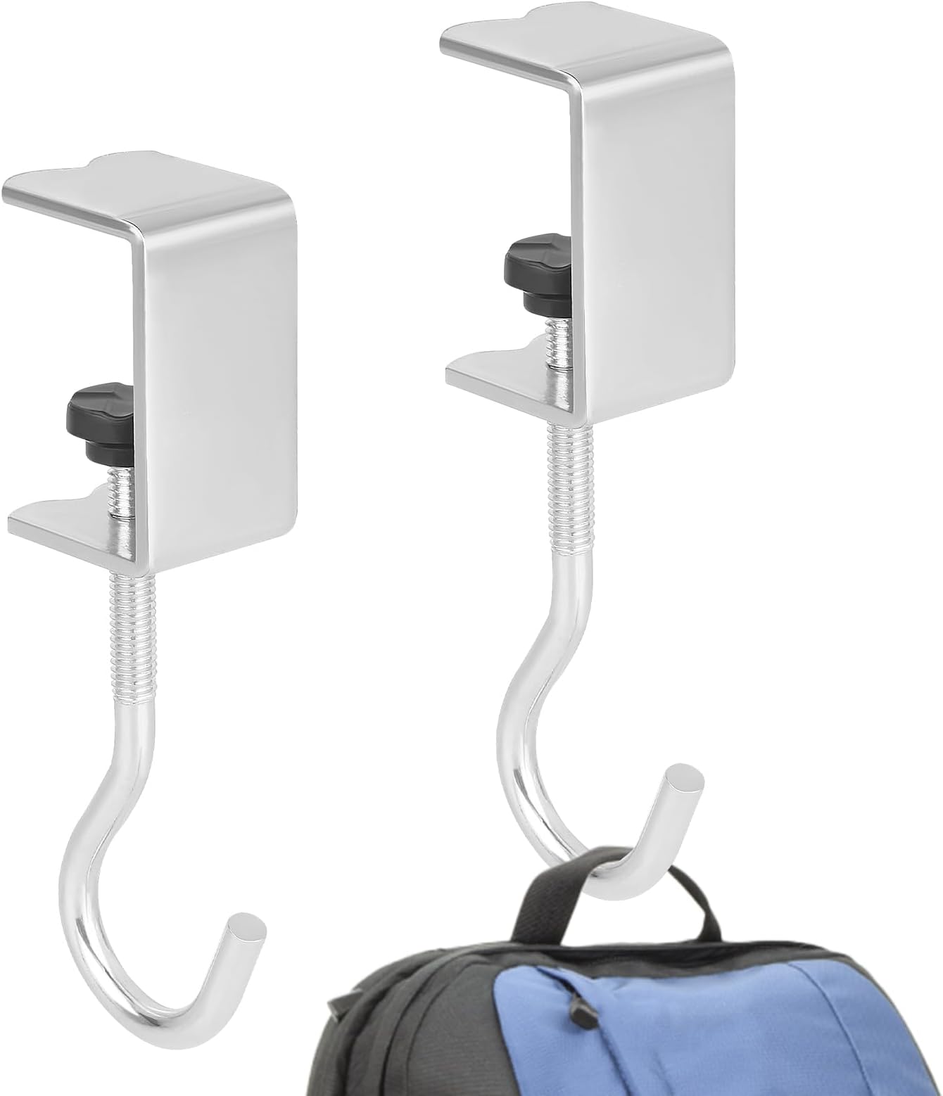 Amazon.com: KALIONE 2 Packs Desk Mount Bag Hook Holder Hook Desk Hook ...