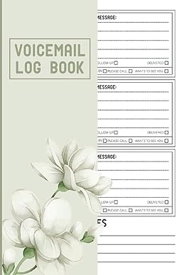 Voicemail Log Book: Voicemail log notebook & Phone Call Log Book, Over 350 Voicemail Record ...