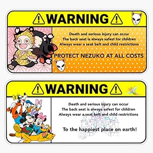 Amazon.com: Car Warning Vinyl Sticker Waterproof Bumper Sticker Laptop Window 5" : Sports & Outdoors