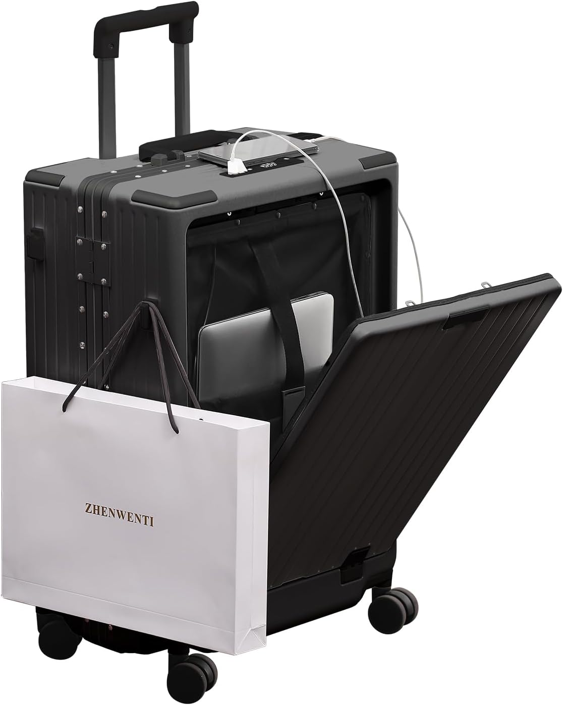 Amazon.com | YUNASAY Aluminum Frame Carry on Luggage with Cup Holder ...