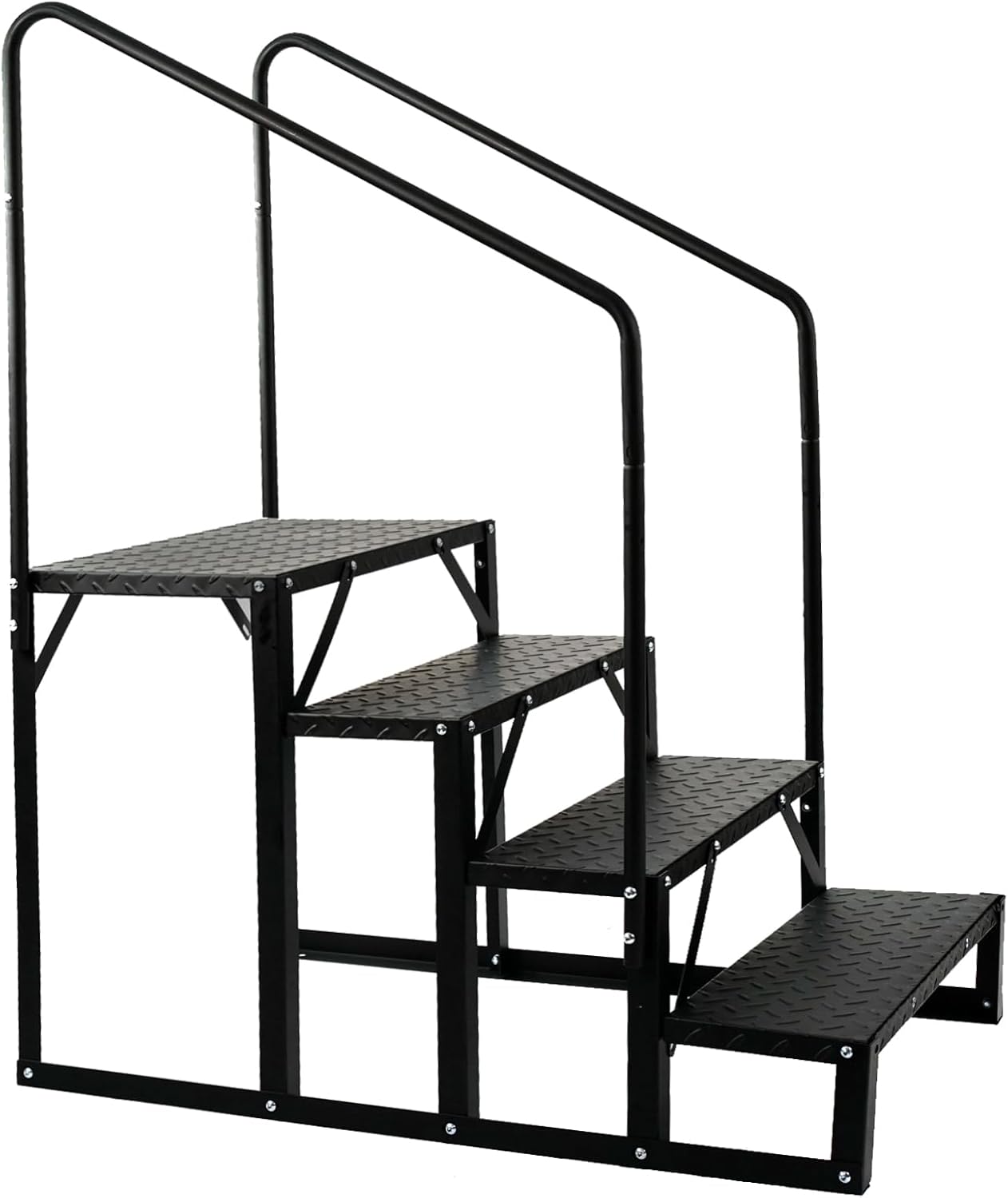 Amazon.com: RV Steps with Two Handrail, 4 Step Stairs 5th Wheel Stair ...