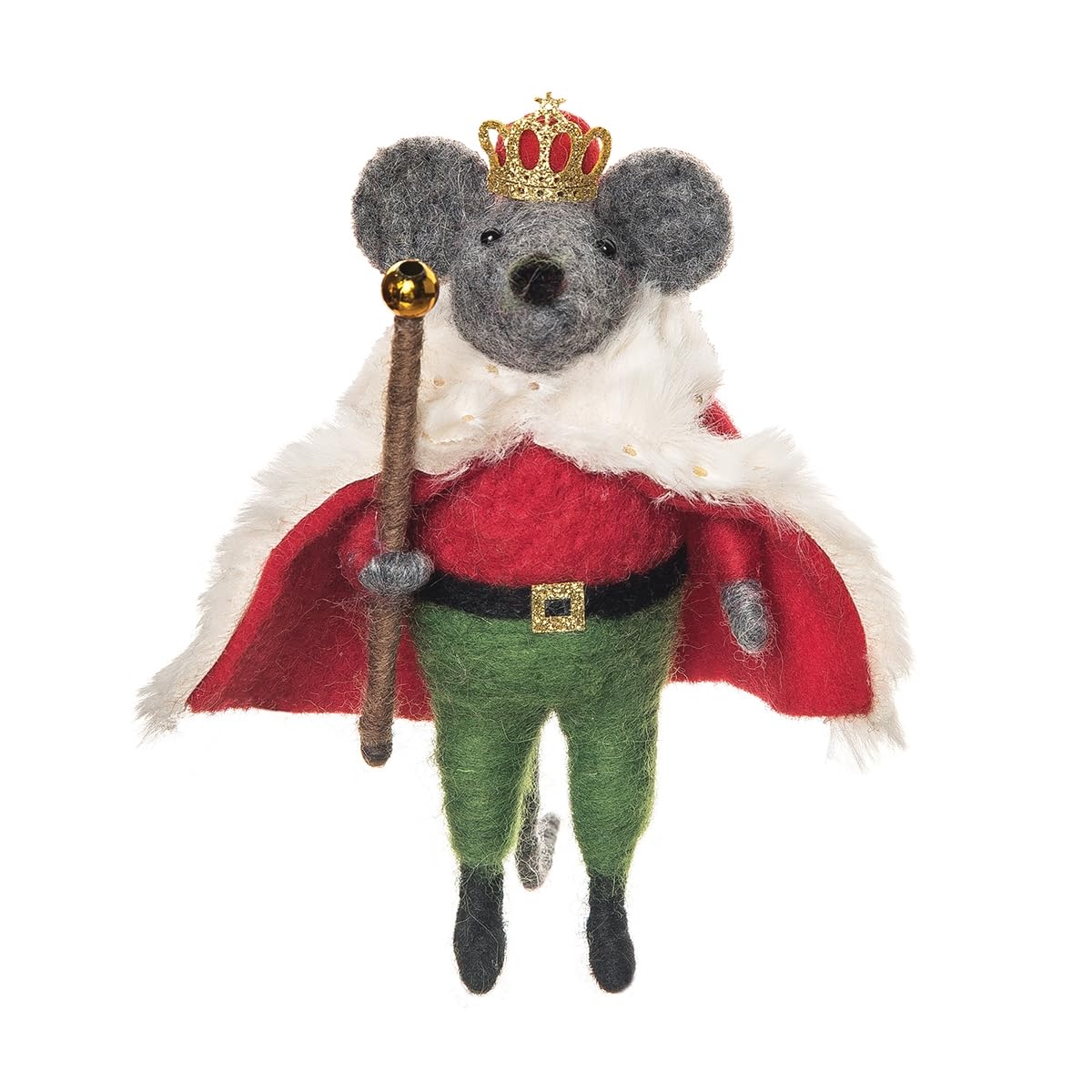 Amazon.com: The Bridge Collection King Mouse Wool Figurine - Mouse King ...