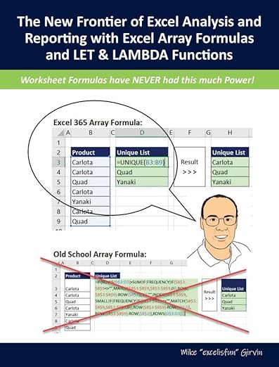 Amazon.com: The New Frontier of Excel Analysis and Reporting with Excel Array Formulas and LET ...