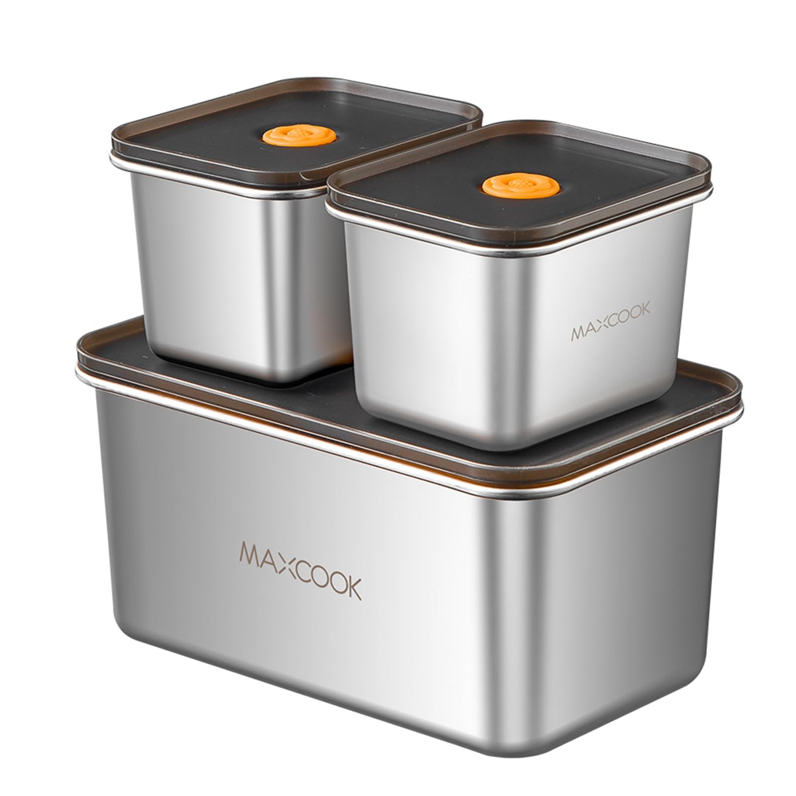 Amazon.com: MAXCOOK Stainless Steel Food Containers with Lids, 18.6 oz ...