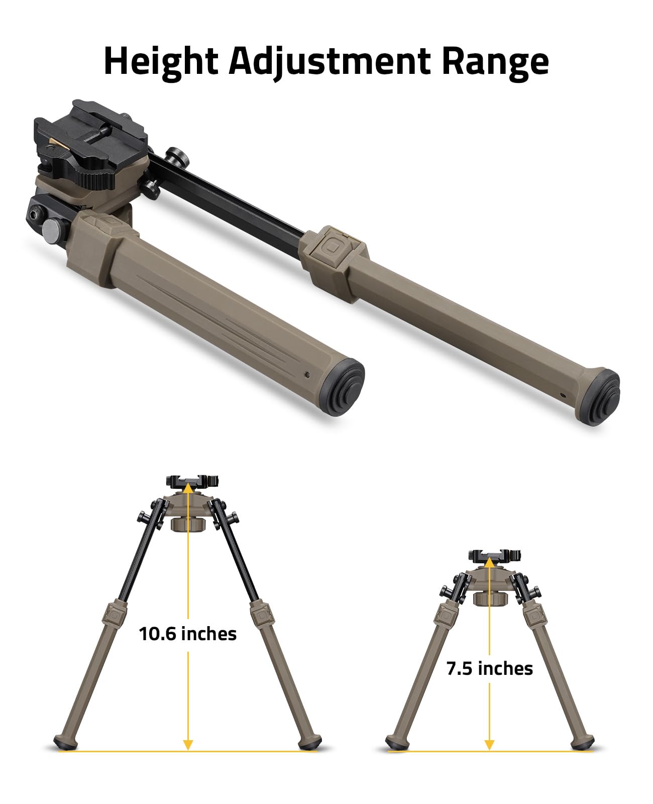 Snapklik.com : Quick Release Rifle Bipod Picatinny Bipod For Rifles 360 ...