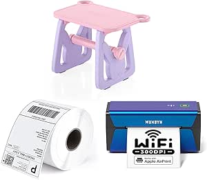 Amazon.com: MUNBYN Label Holder for Rolls and Fanfold Labels+Thermal ...
