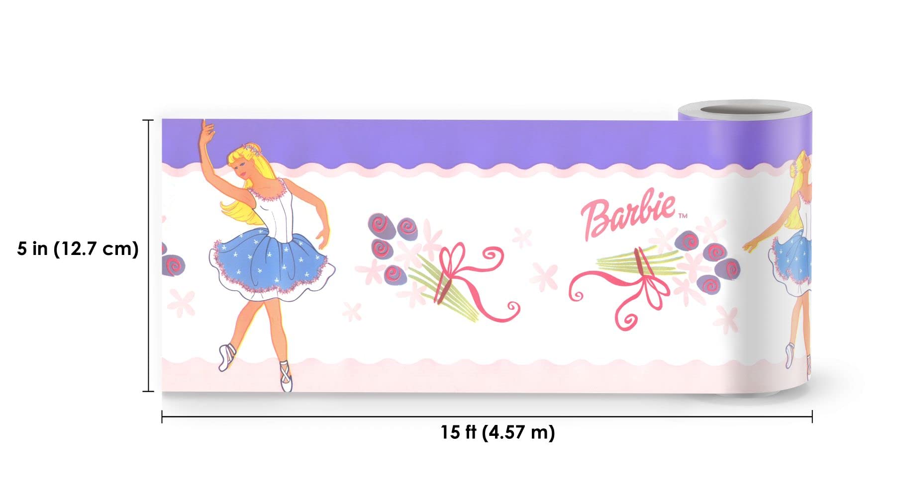 Barbie Wallpaper Border Barbie White / Pink Border | Vymura