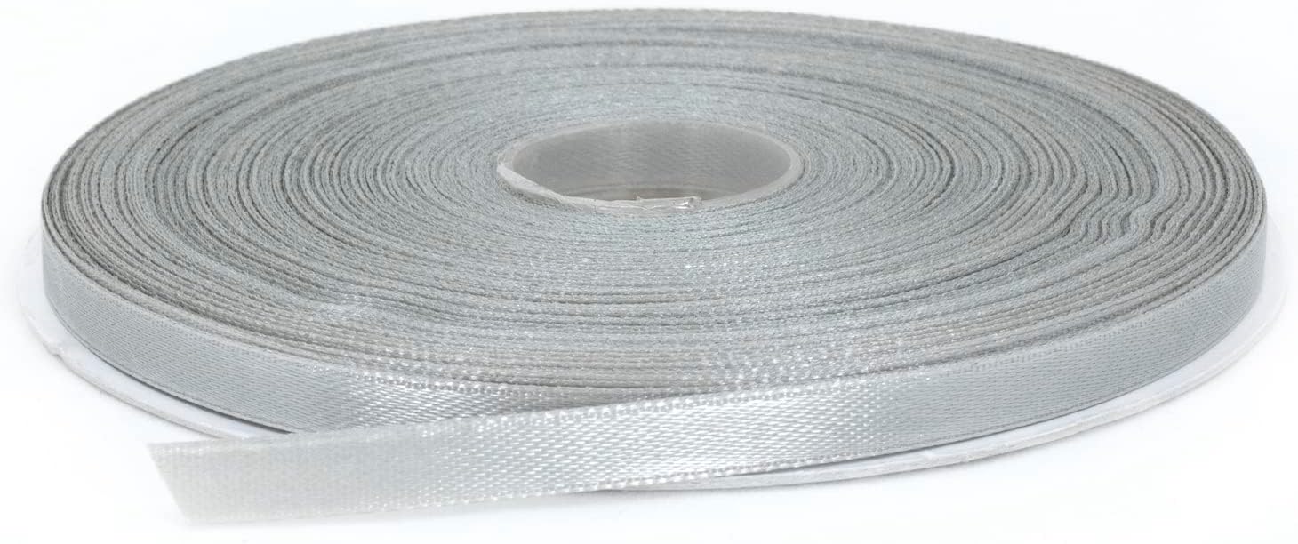 Amazon.com: Stuffvisor Silver Satin Ribbon - 1/4 inch x 50 Yards ...