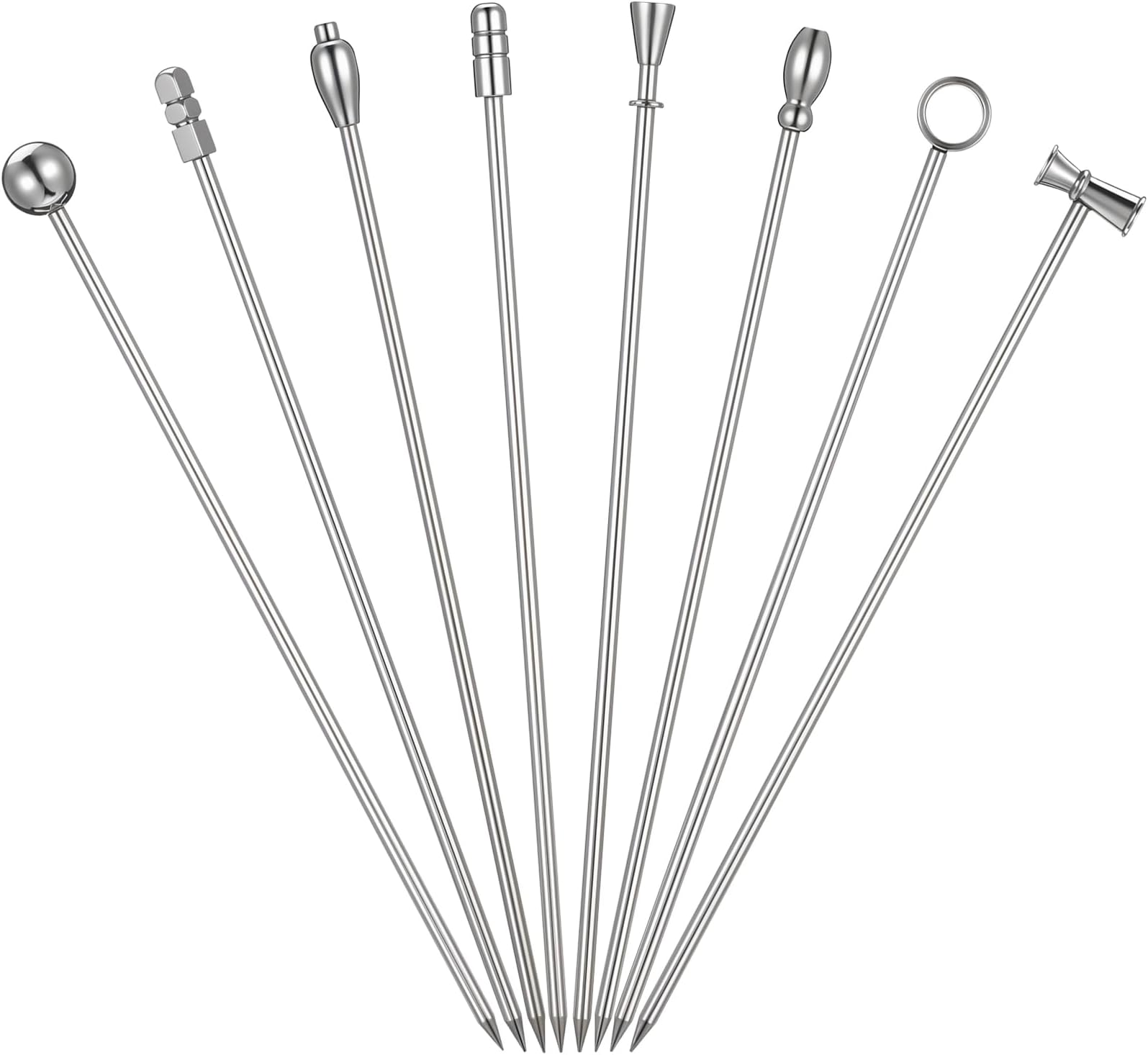 Amazon.com | Cocktail Picks for Drinks 8 PCS Stainless Steel Reusable ...