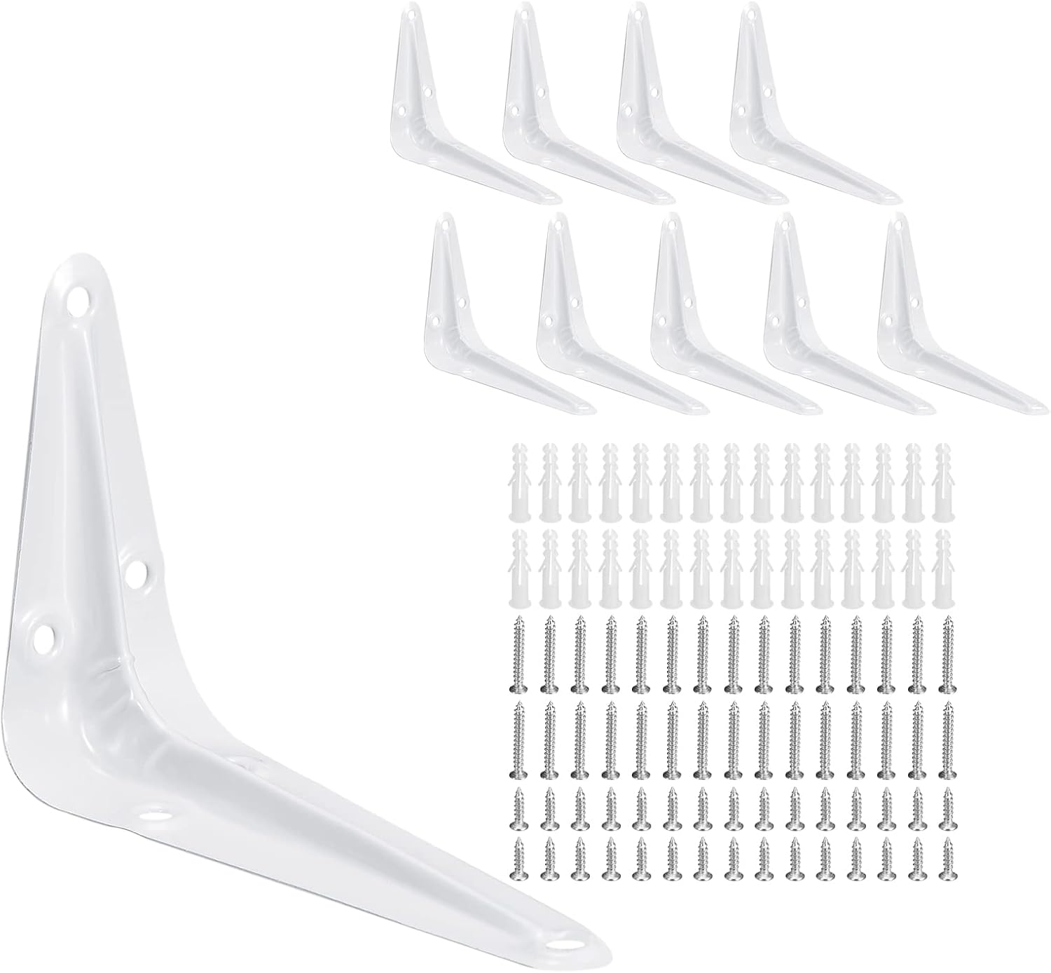 Amazon.com: uxcell Shelf Bracket 4 x 3 Inch, 20Pcs Metal L Brackets ...