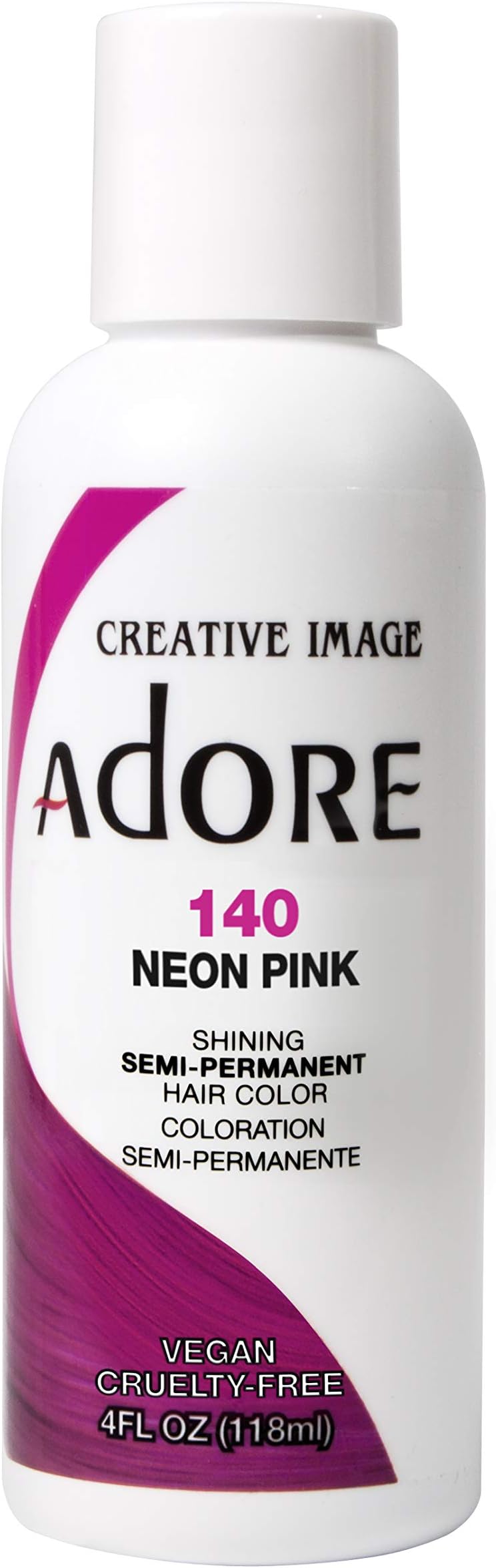 Amazon.com : ADORE COSMETICS Semi-Permanent Haircolor #140 Neon Pink 4 ...
