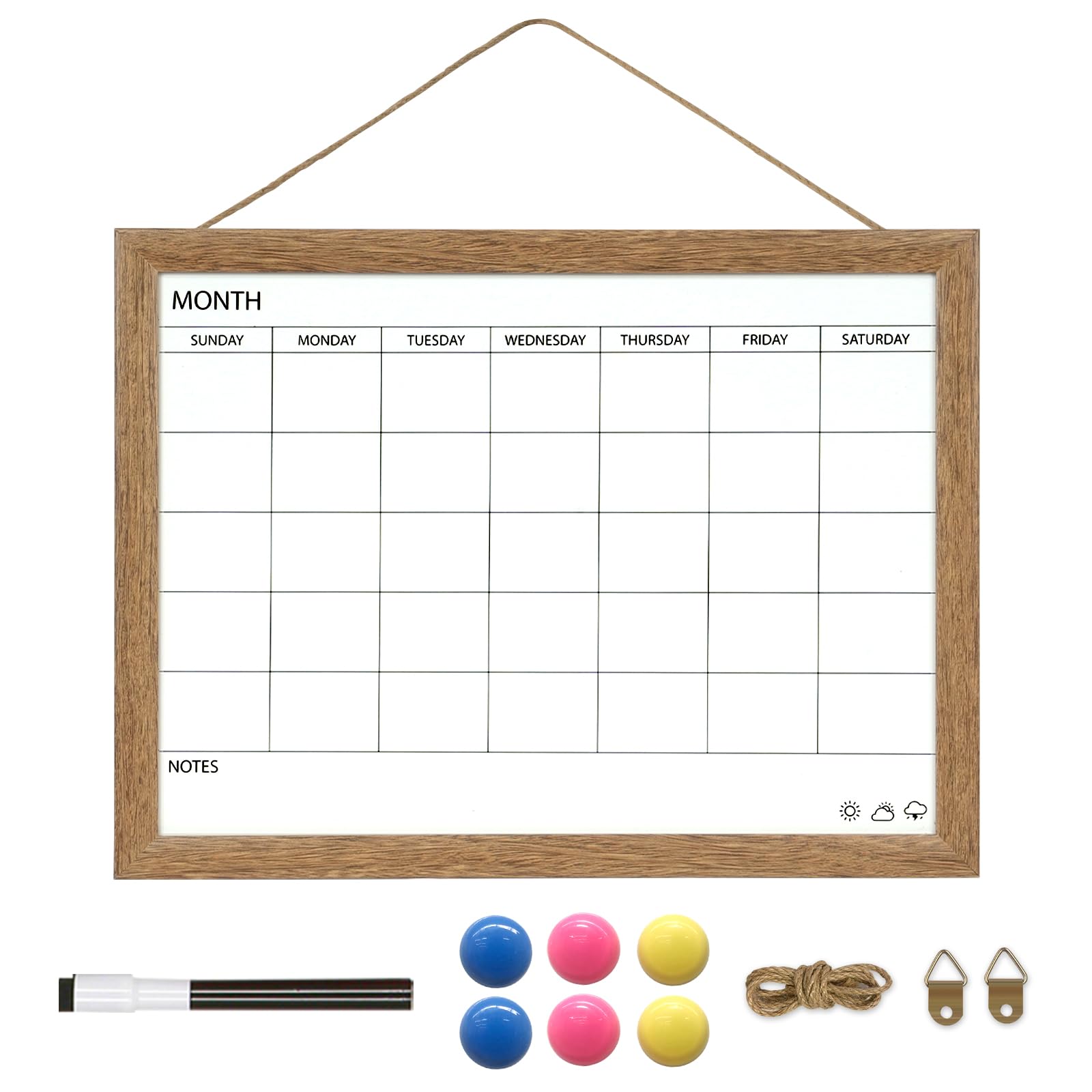 Buy DOLLAR BOSS Monthly Whiteboard 16" x 12" Dry Erase Whiteboard for ...