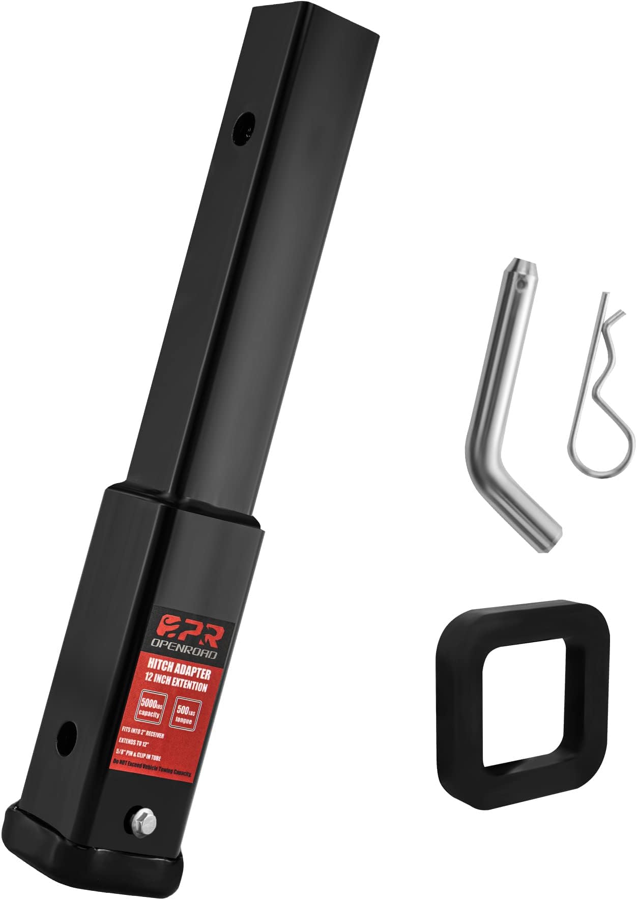 Amazon.com: OPENROAD Trailer Hitch Extension for 2-Inch Receiver, 12 ...