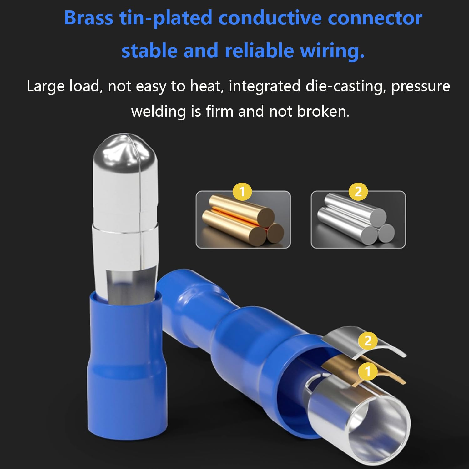 Snapklik.com : Smseace 100Pcs Blue Bullet Connectors 16-14AWG Female ...