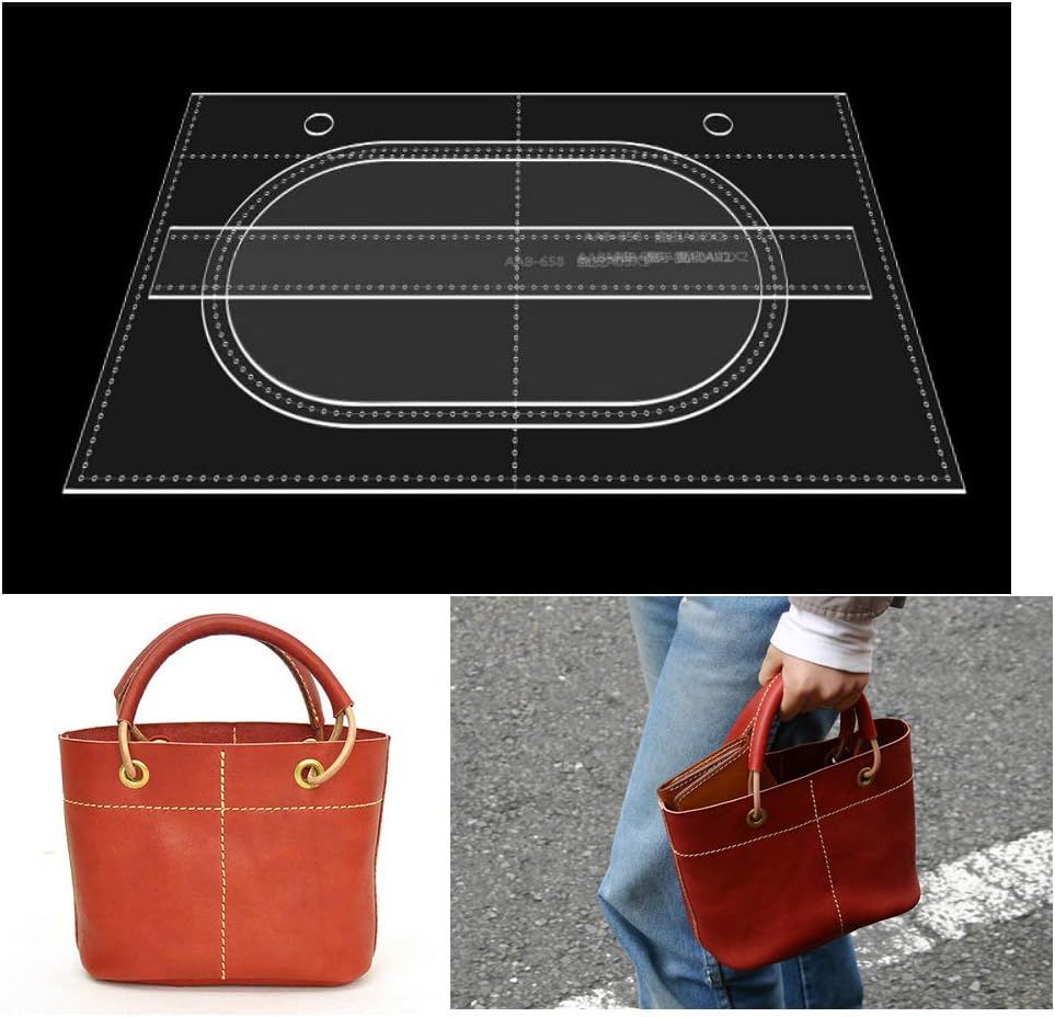 Amazon.com: RIVEENY Shoulder Bag Acrylic Template Leather Pattern ...
