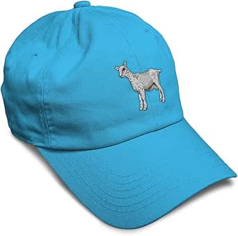 Soft Baseball Cap Saanen Goat Embroidery Farm and Domesticated Animals ...