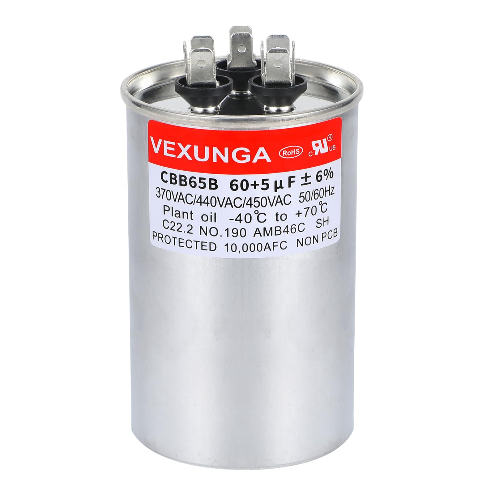 Snapklik.com : 60/5uF AC Capacitor 60 5 uF MFD 370/440/450 VAC CBB65B ...