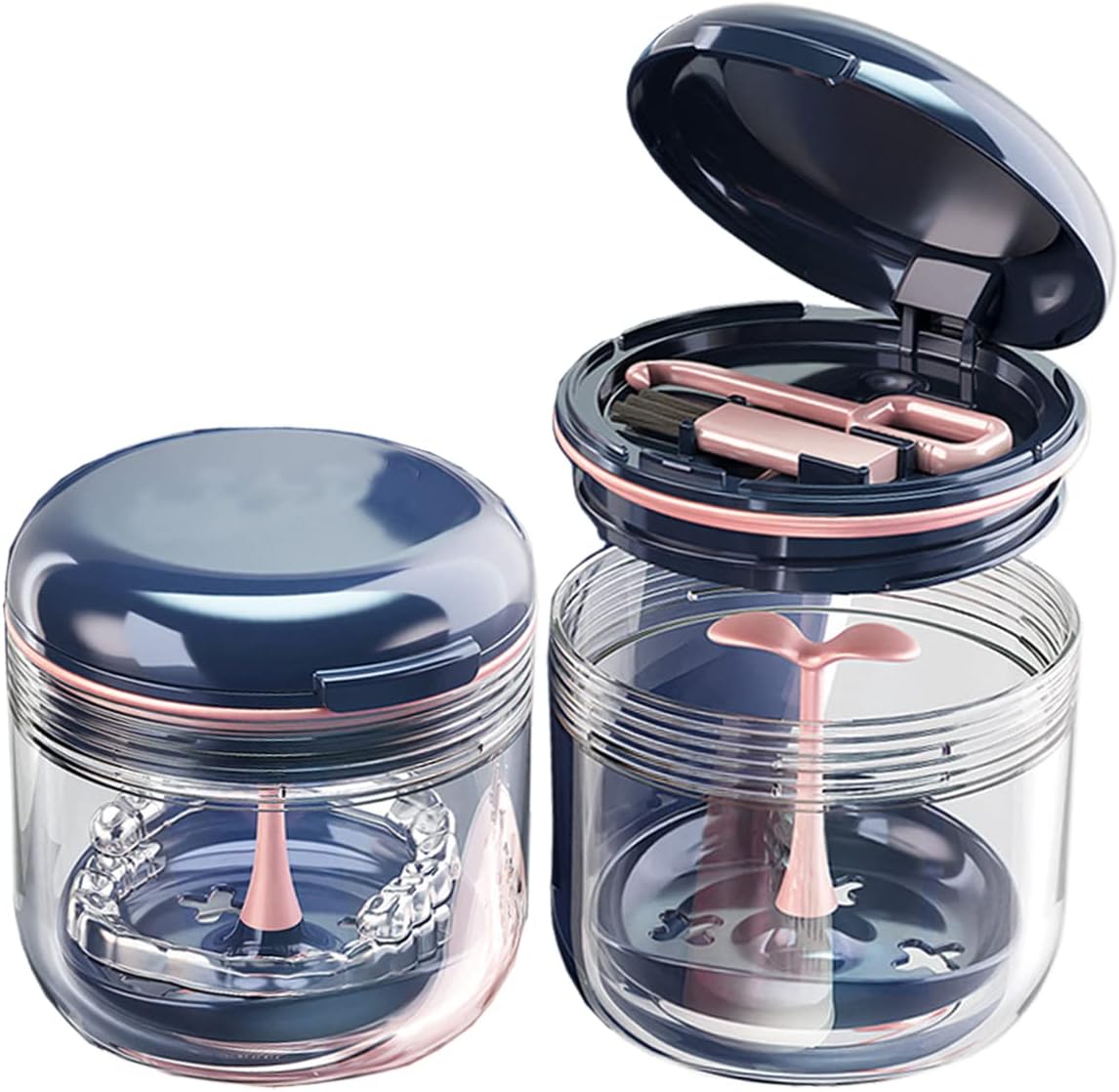 Amazon.com : Deep Denture Case with Vent Holes, Tall Denture Bath Cup ...