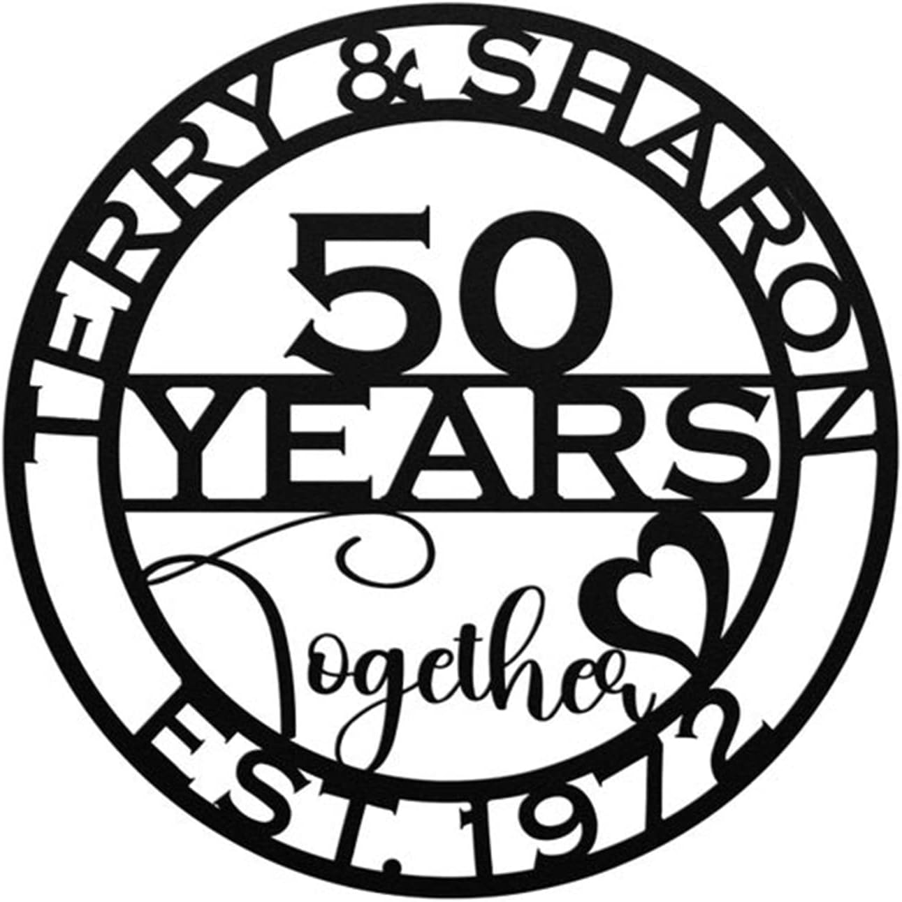 Custom Monogram Wall Art - Anniversary & Personalized Metal Signs ...