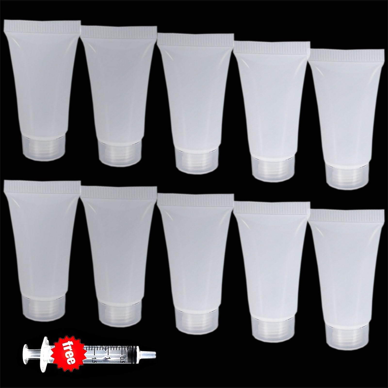 Amazon.com: 20PCS Clear Empty Refillable Plastic Tubes Bottle Packing ...