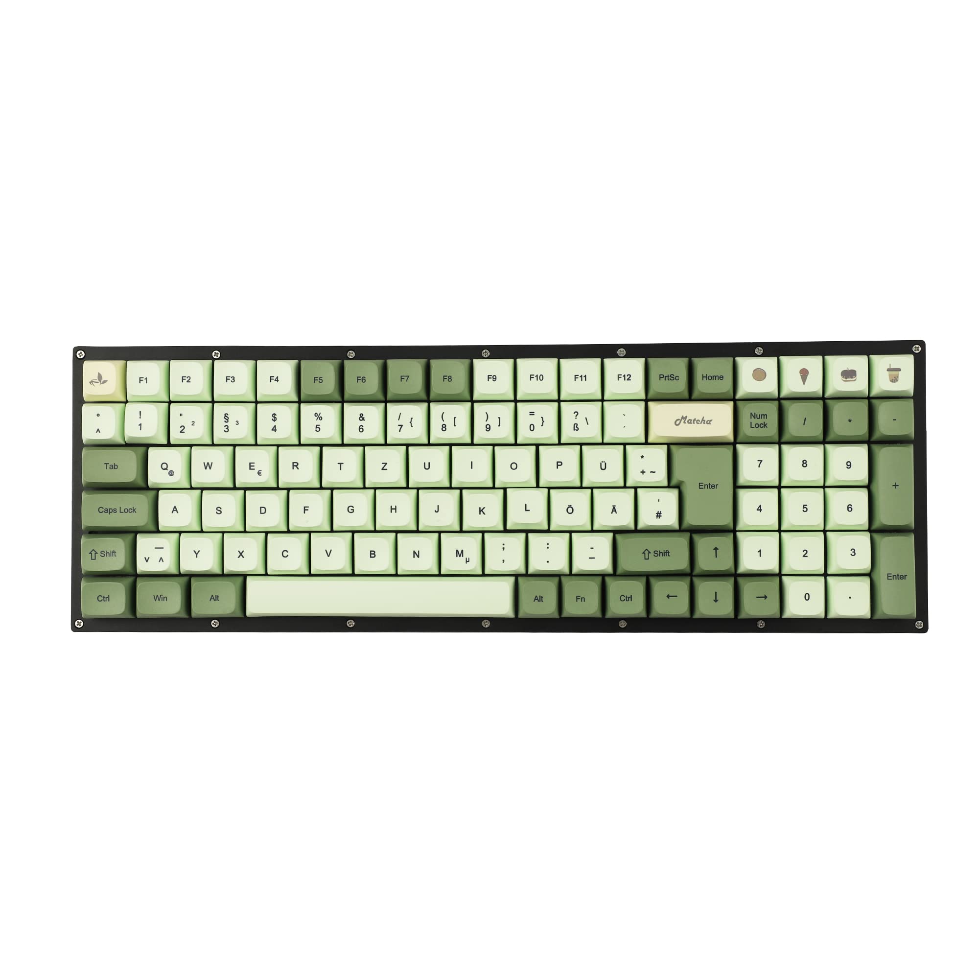 Amazon.com: Matcha Dye Sub ZDA PBT Keycap XDA V2 German French Spain ...