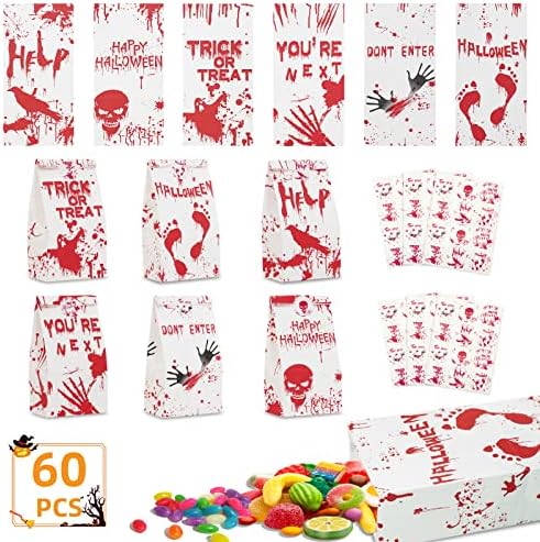 Amazon.com: Halloween Treat Bags Party Favors - GIFTARC 60Pcs Halloween ...
