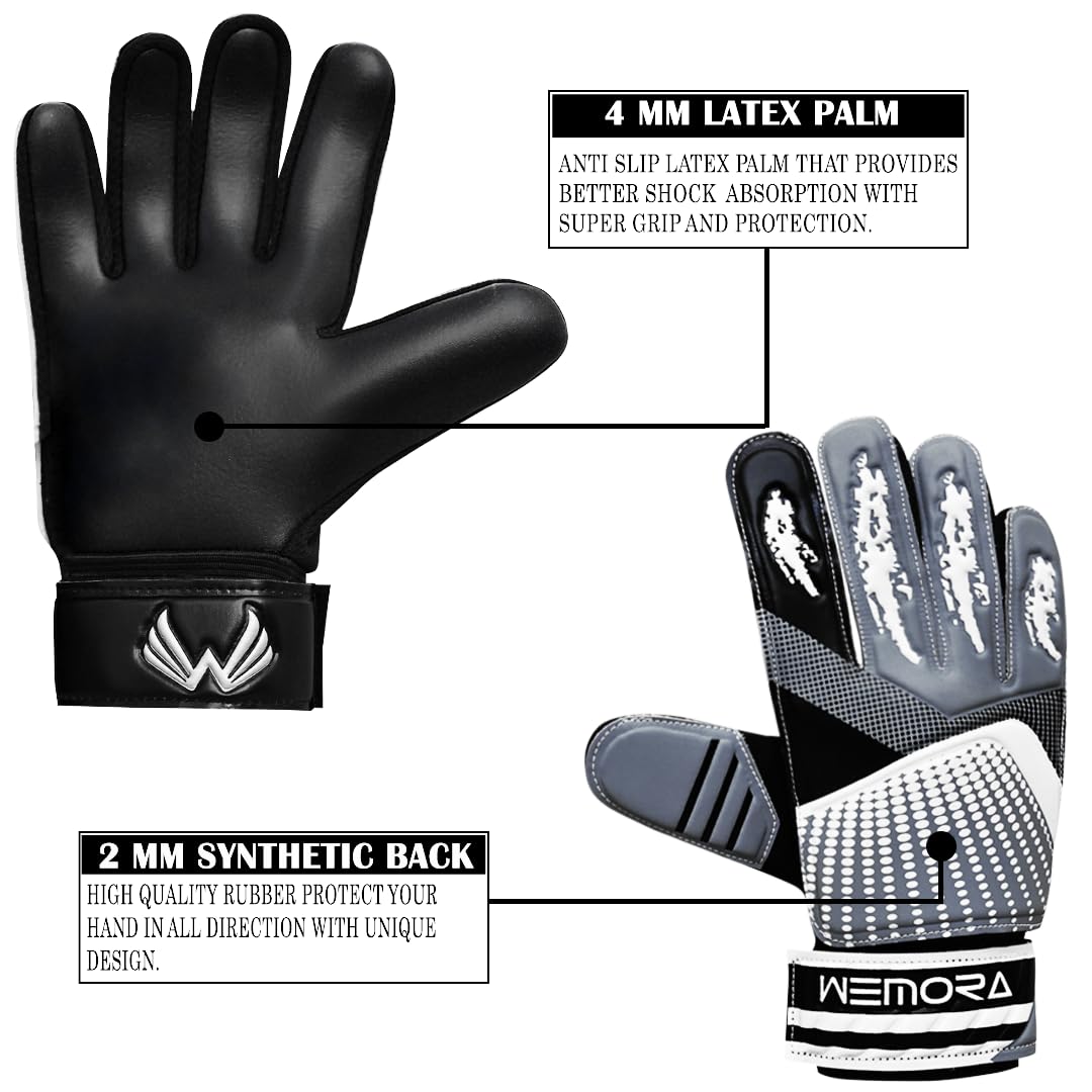 Snapklik.com : Soccer Goalie Gloves For Kids Youth Junior Boys 4mm Anti ...