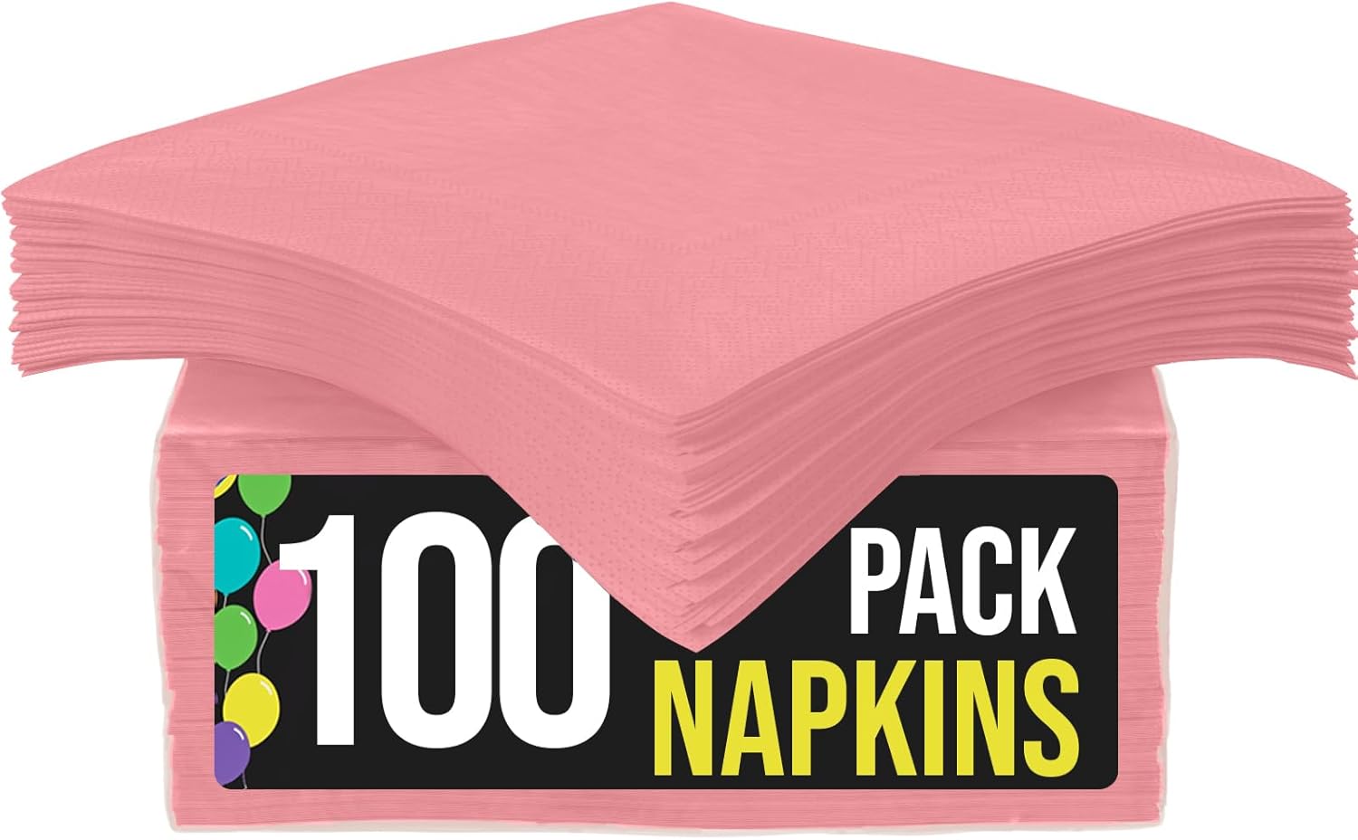 Amazon.com: 100 Pack Pink Paper Napkins Disposable, 2 Ply Party Napkins ...