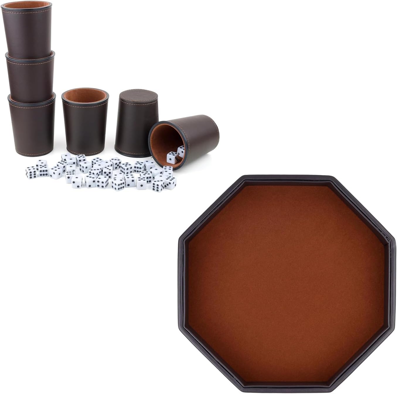 Amazon.com: The Bundle of 6 Pack Dice Cup Set and Matching Tray ...