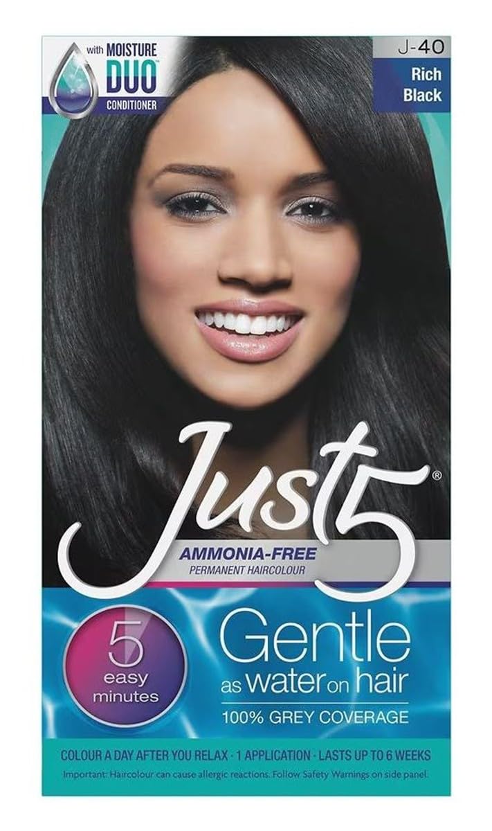 Amazon.com : Just 5 Color Rich Black J-40 (2 Pack) : Beauty & Personal Care