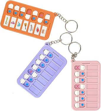 Amazon.com: ZBJBinCH Chore Schedule Key Rings Daily Weekly Memo ...