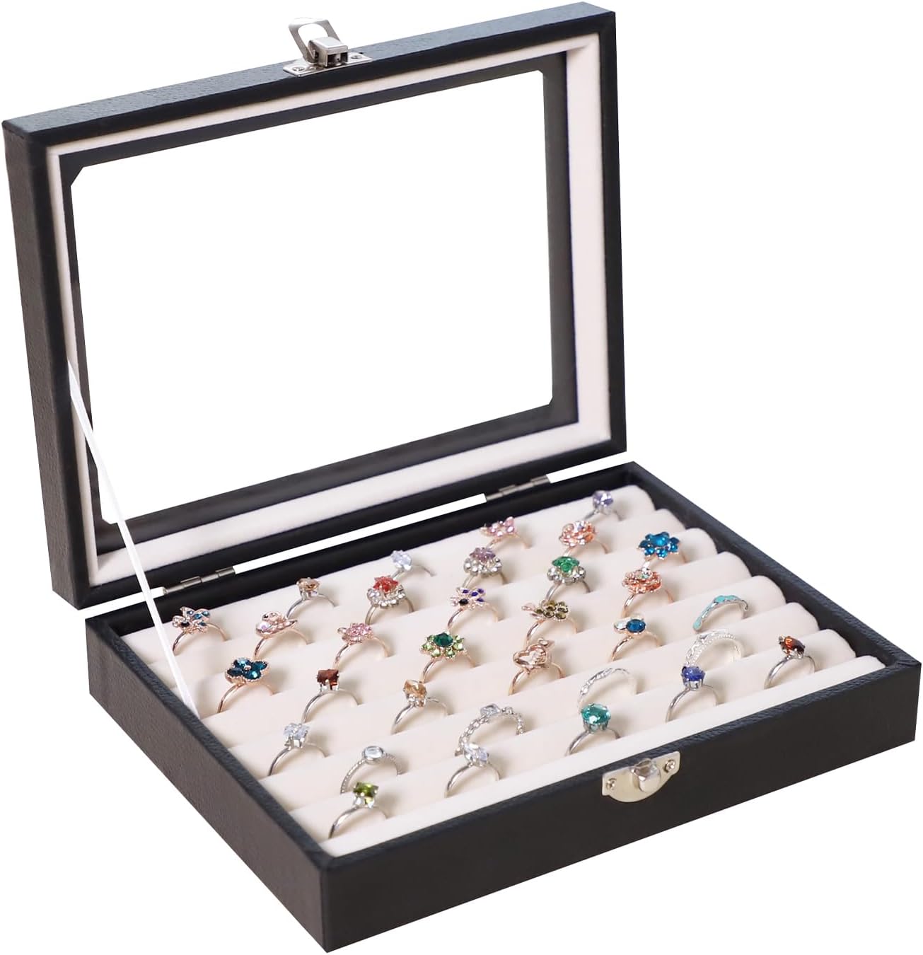 Amazon.com: Caddy Bay Collection Wide Slot Jewelry Ring Display Storage ...