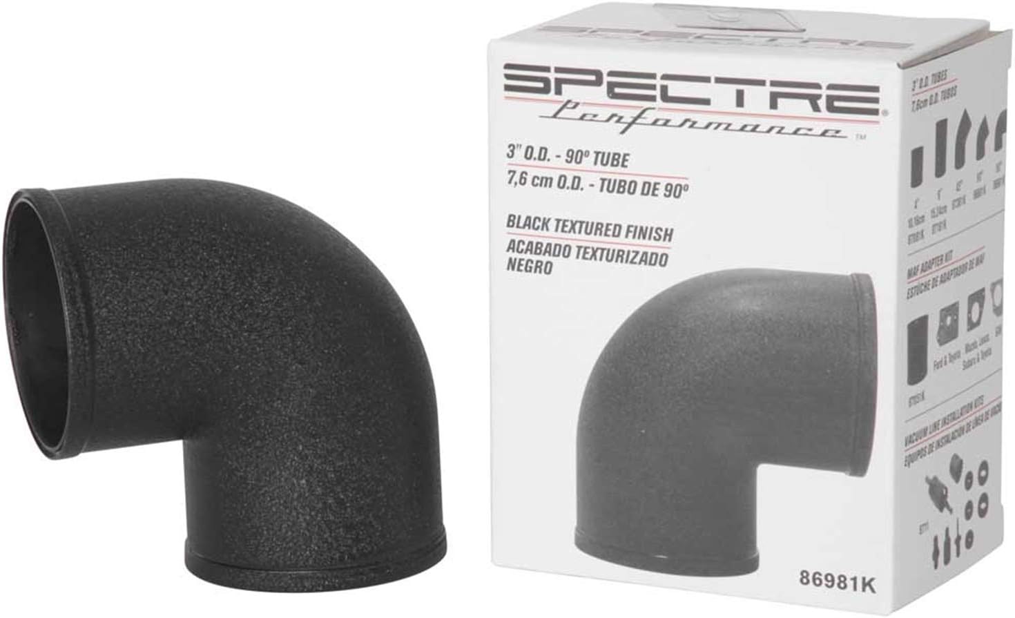 Amazon.com: Spectre 86981K Air Intake Tube 90 deg. Elbow 3 in. Dia ...