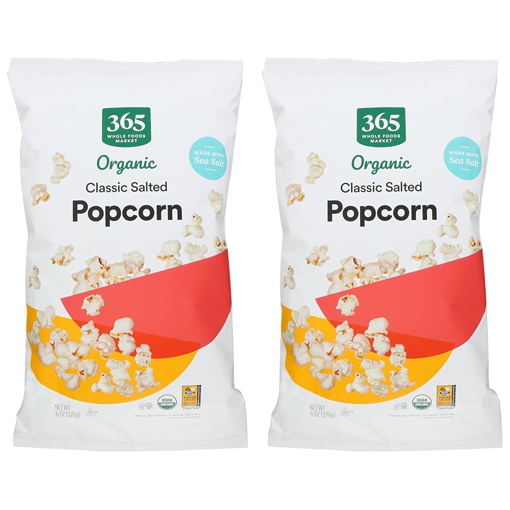 Amazon.com: 365 by Whole Foods Market, Organic Classic Salted Popcorn ...