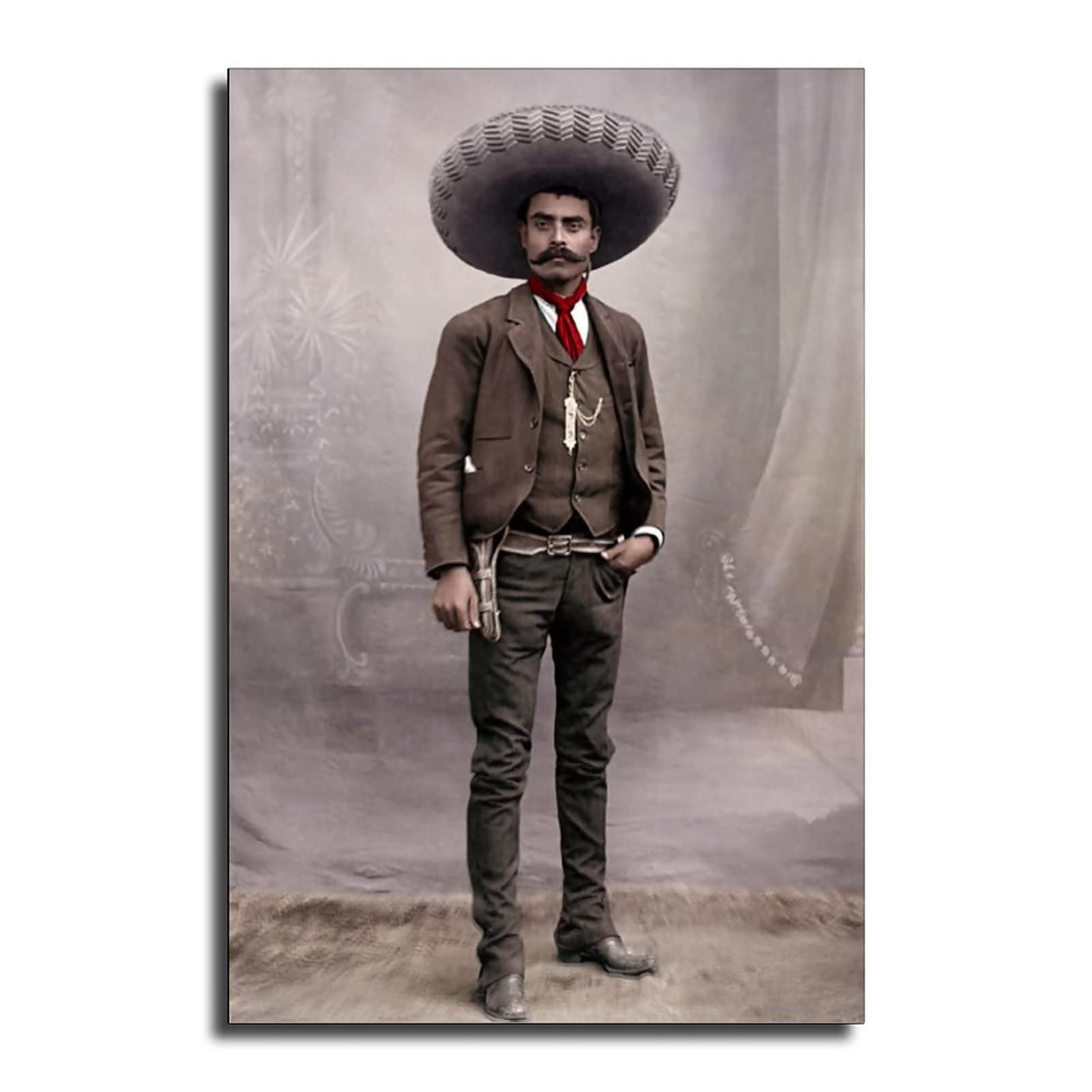 Amazon.com: Zbin Emiliano Zapata Color Portrait Wall Art Canvas Print ...