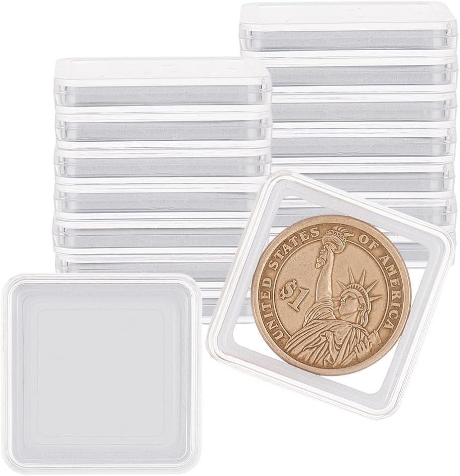 Amazon.com: FINGERINSPIRE 60pcs 30mm Coin Capsules with 5 Sizes(0.67/0. ...