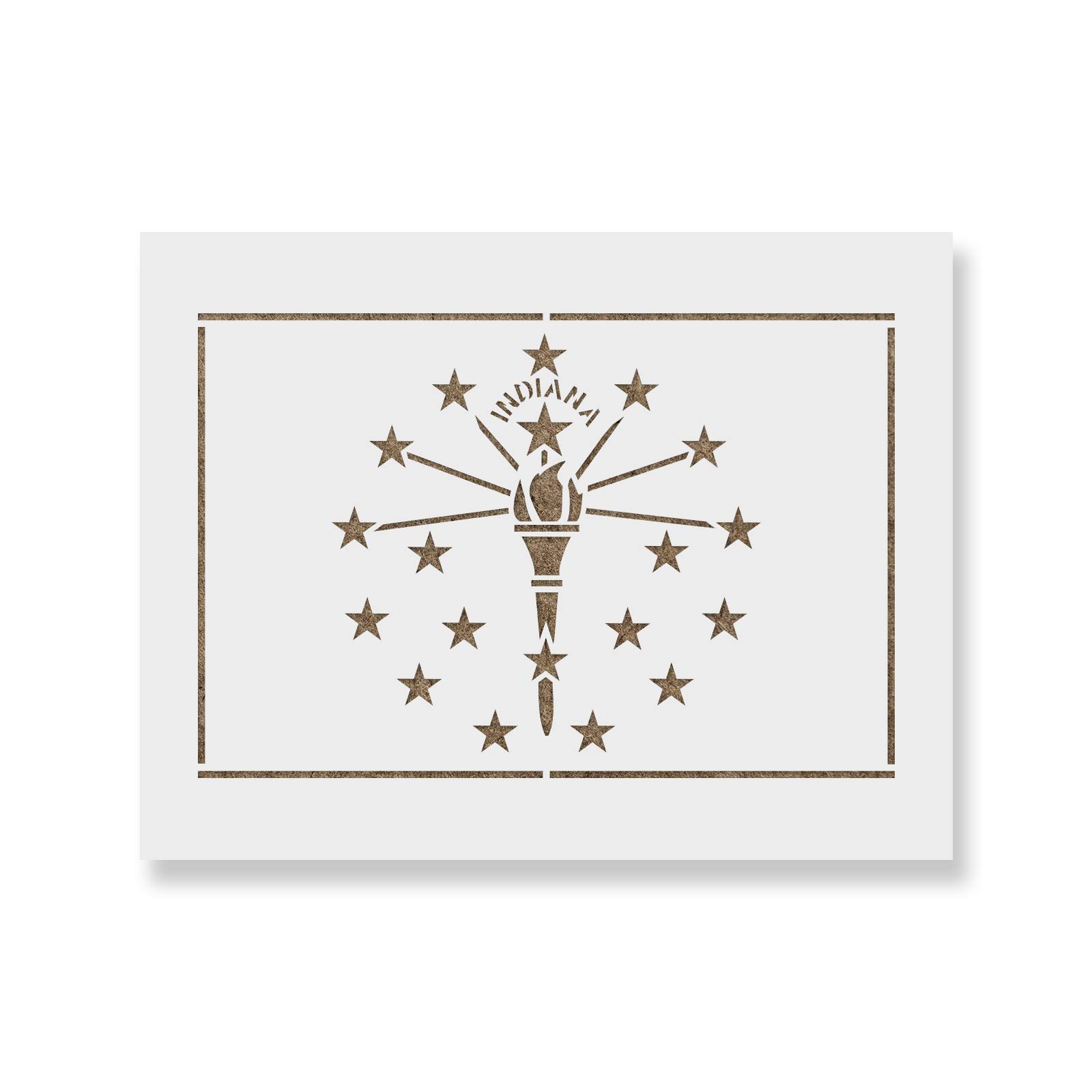 Amazon.com: Indiana State Flag Stencil - Create Stunning USA-Themed Art ...