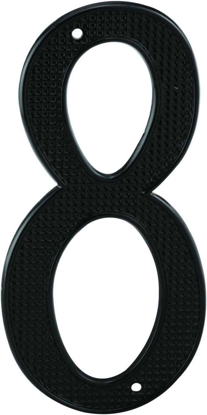 Prime-Line MP4118 4 In. House Number 8, Diecast, Black Finish (2 Pack ...
